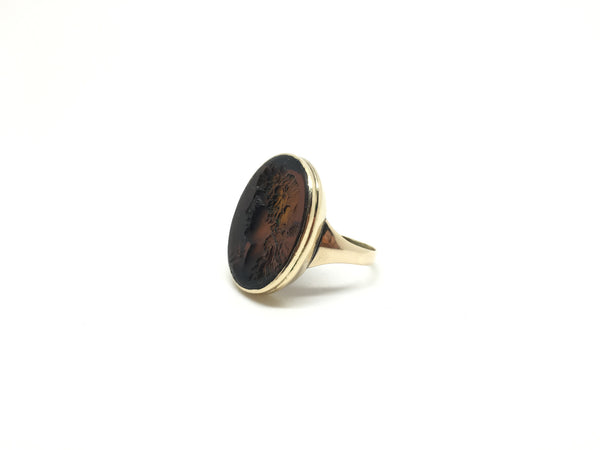 reserved Antique Amber Glass Intaglio Ring – Ishy Antiques