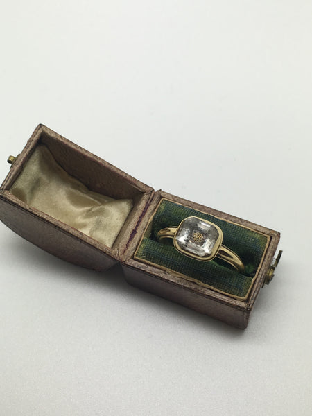 Reserved! Stuart Crystal Monogrammed Mourning Ring Circa 1700 - Rare p ...