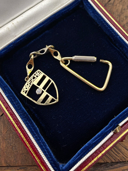 9ct Gold Porsche Key Chain With Carabiner – Ishy Antiques